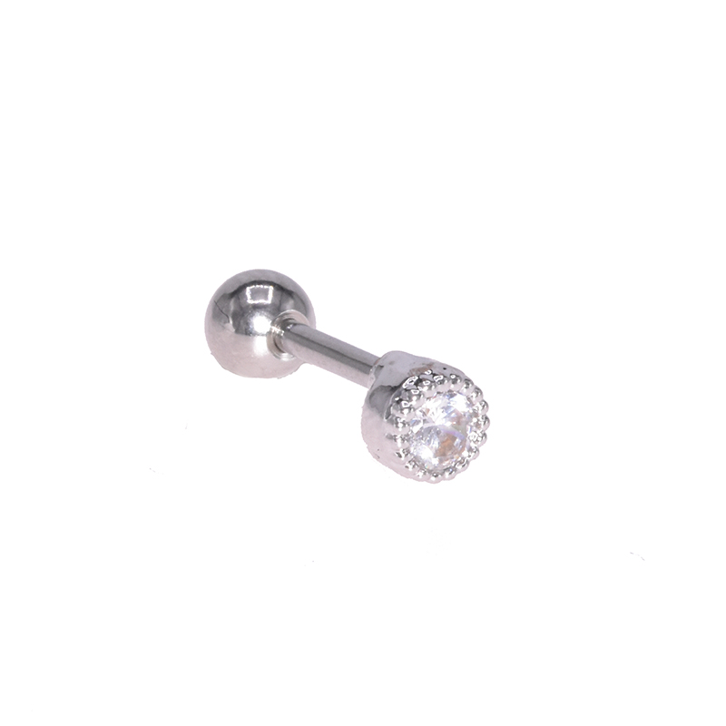 Helix/tragus/cartilage piercing en acier chirurgical avec un cristal ...